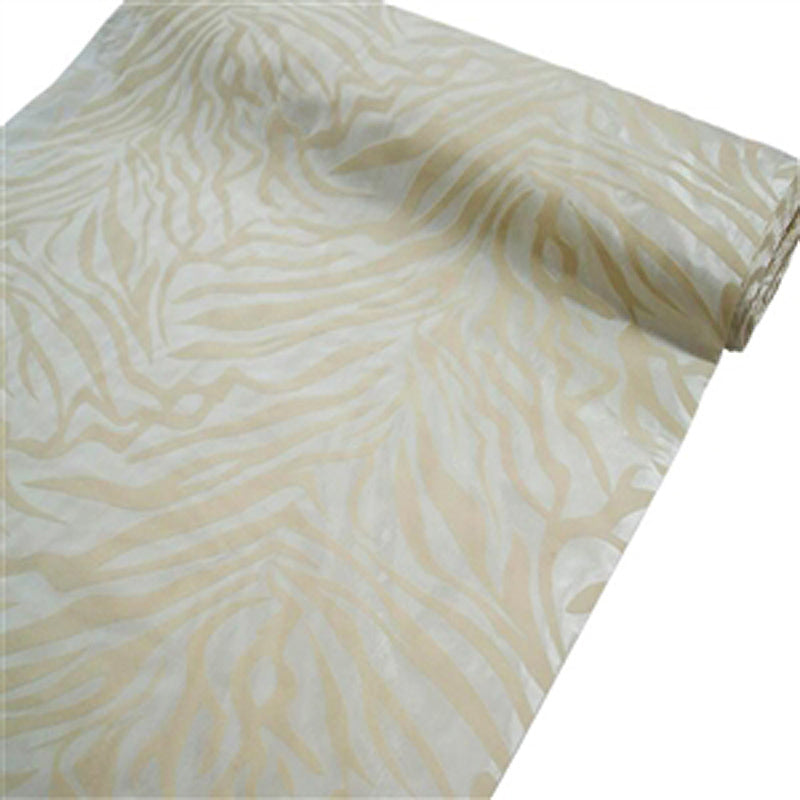 Zebra Print Taffeta Fabric Roll - 54" x 10 Yards | tcflinen.com