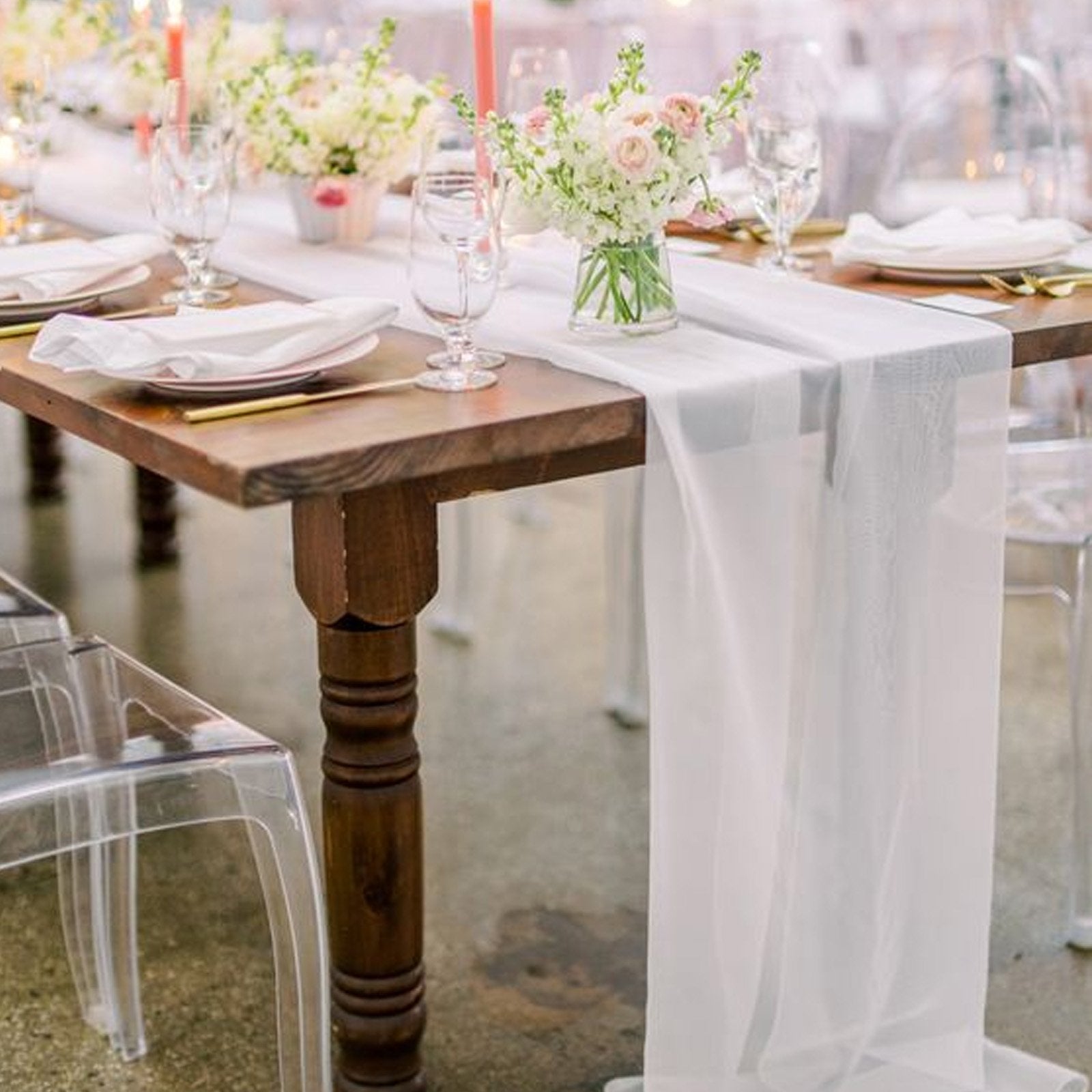 Chiffon & Organza Table Runners Bulk - TCF Linen