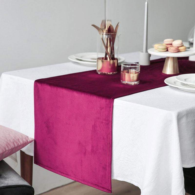 Velvet & Flocking Table Runners - TCF Linen