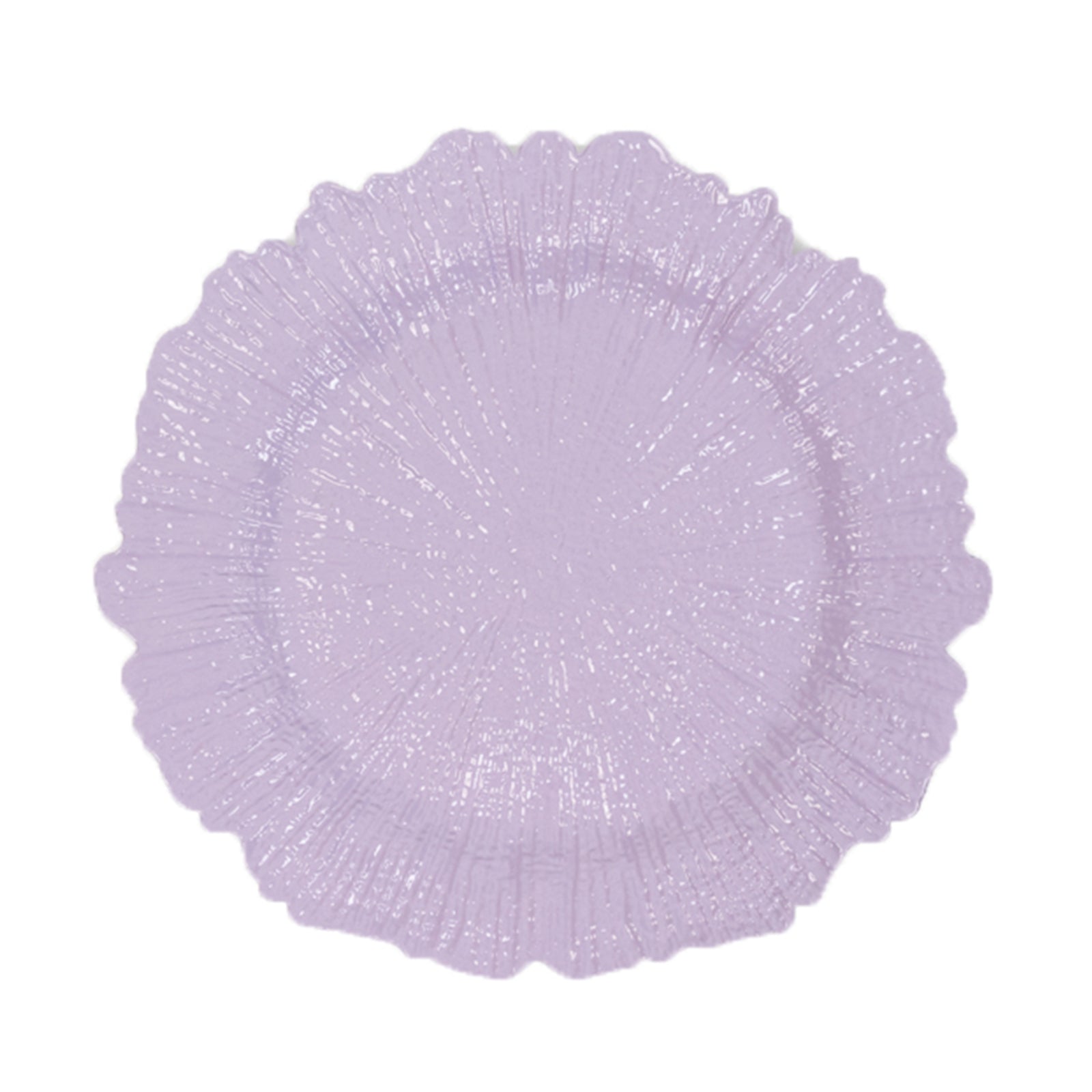 6 pk 13" Lavender Round Acrylic Charger Plates | TCFLinen