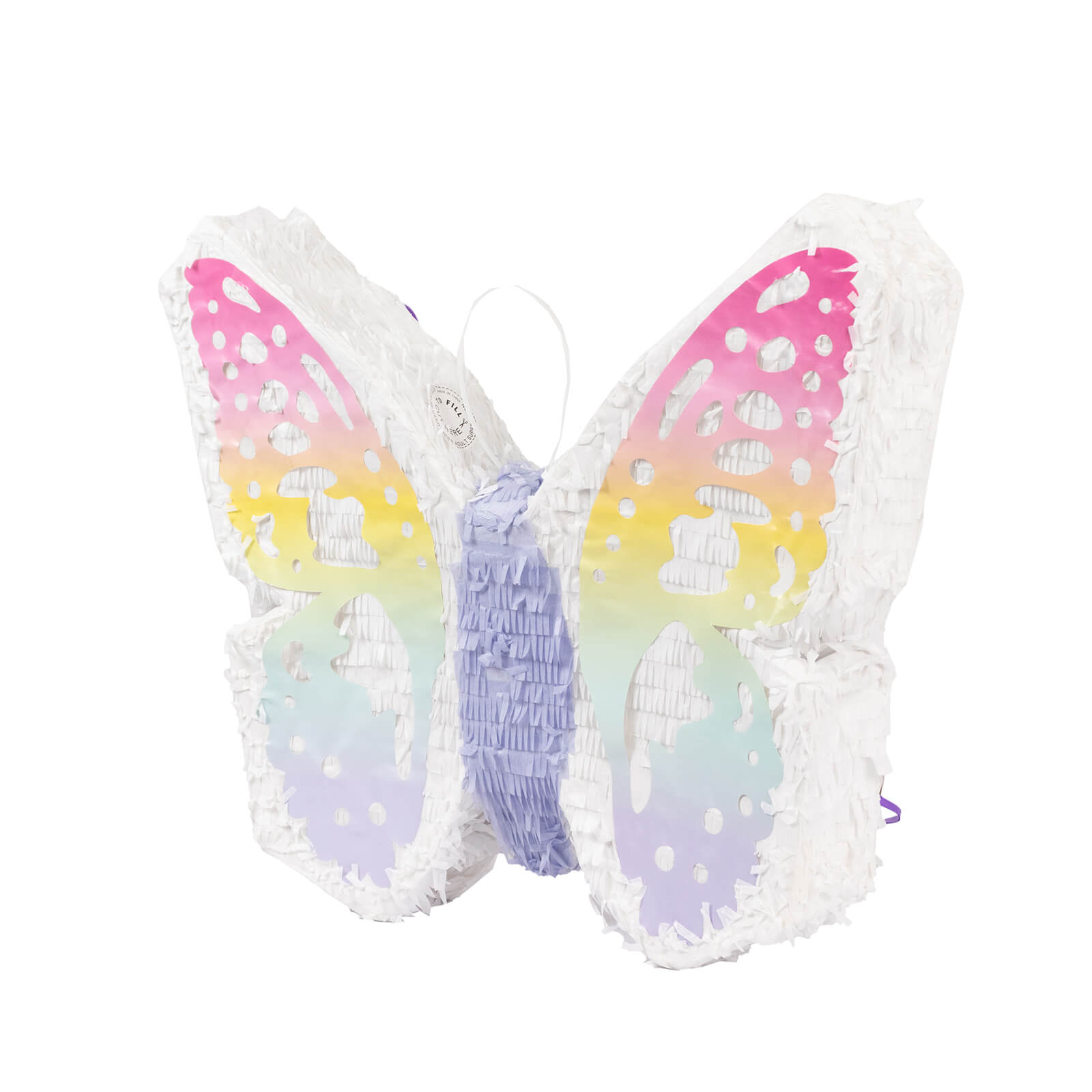 White Lilac Butterfly Pinata 23"x19" | tcflinen.com