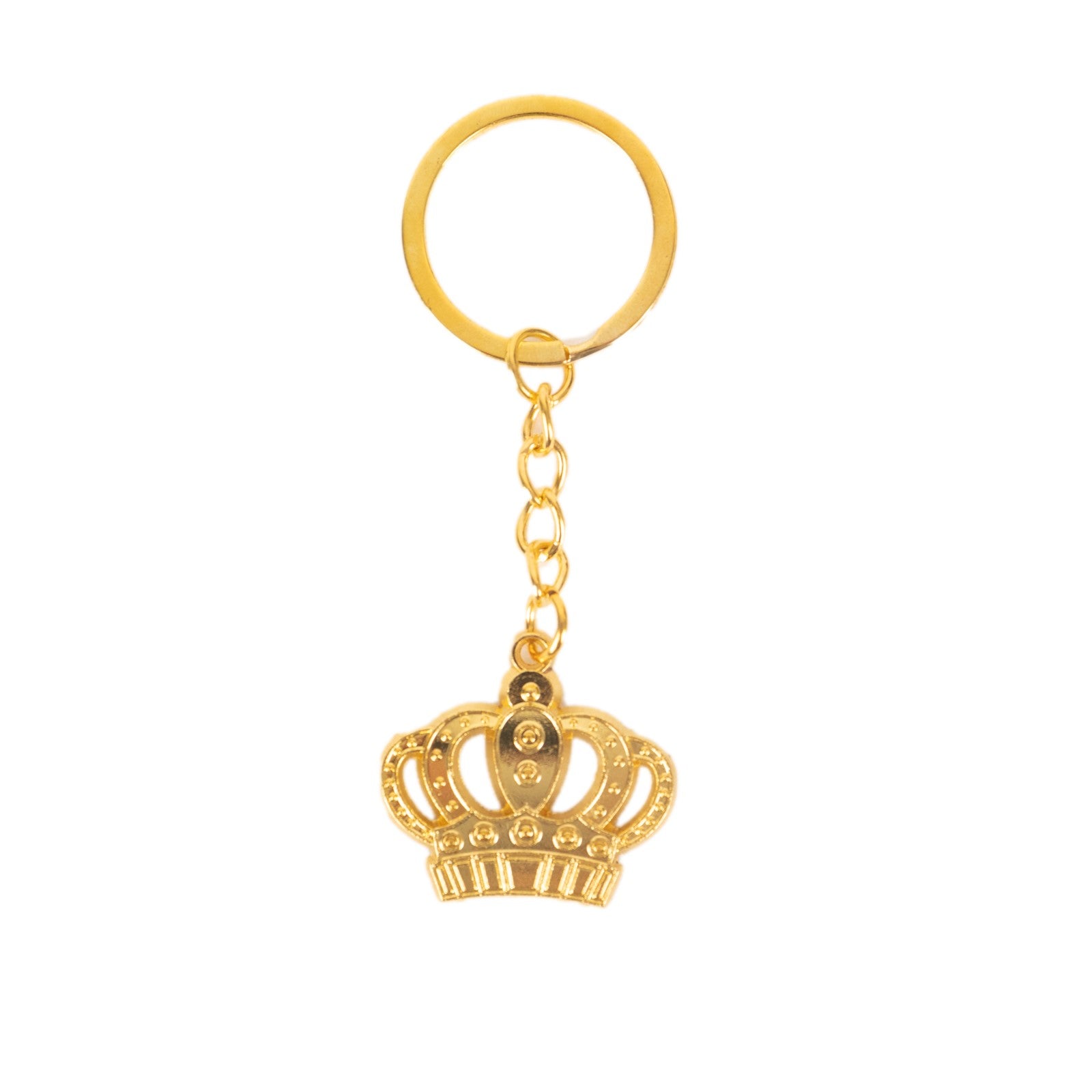 5 pk 3in Gold Metal Princess Crown Keychains | TCFLinen