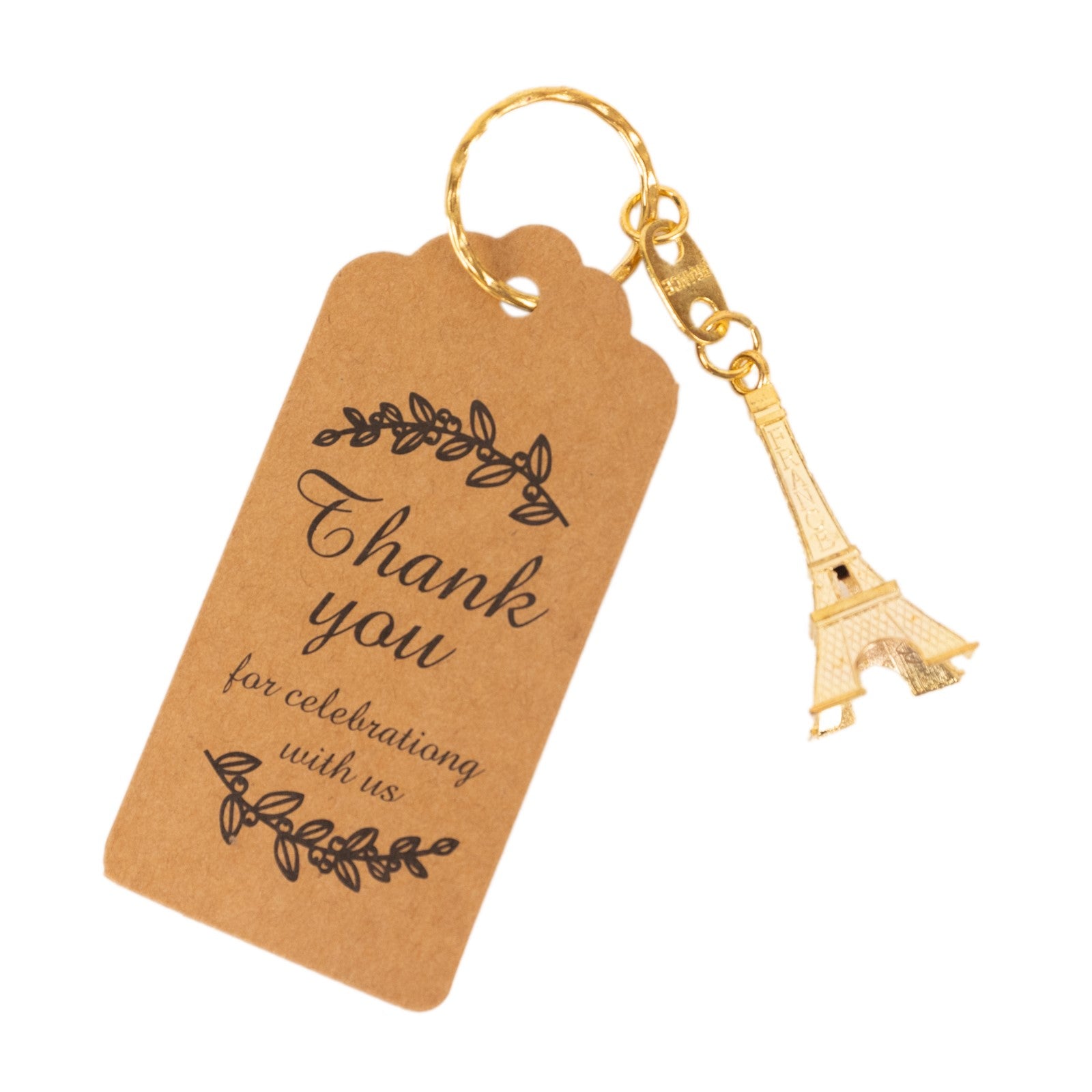 10 pk 4in Gold Paris Eiffel Tower Keychains | TCFLinen