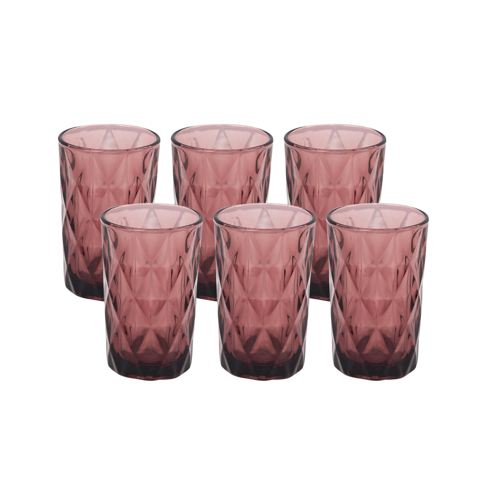 Dusty Rose Crystal Cut Tumblers | tcflinen.com
