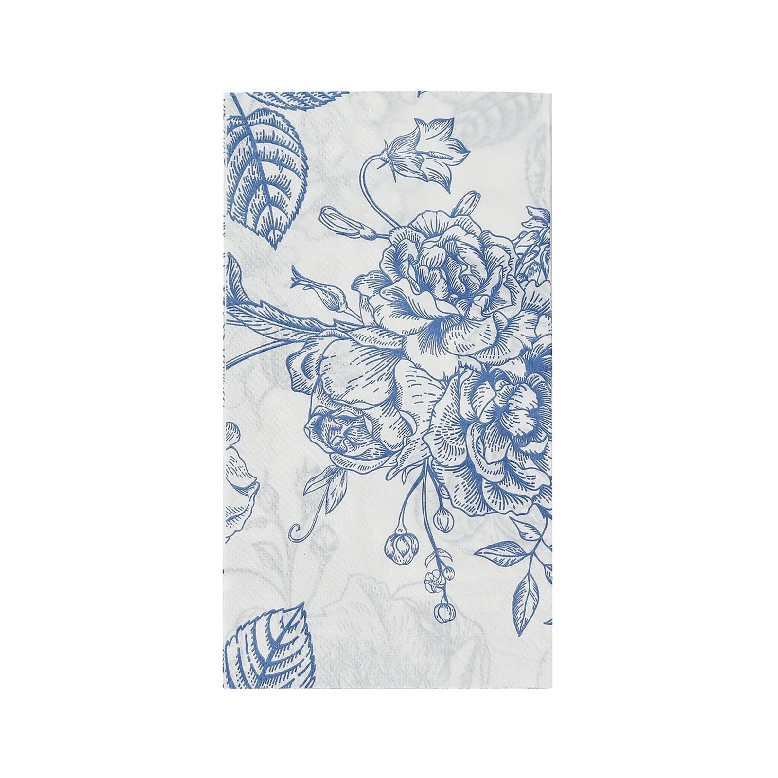 Paper Dinner Napkins 50-Pack Toile Matte Blue | TCFLinen
