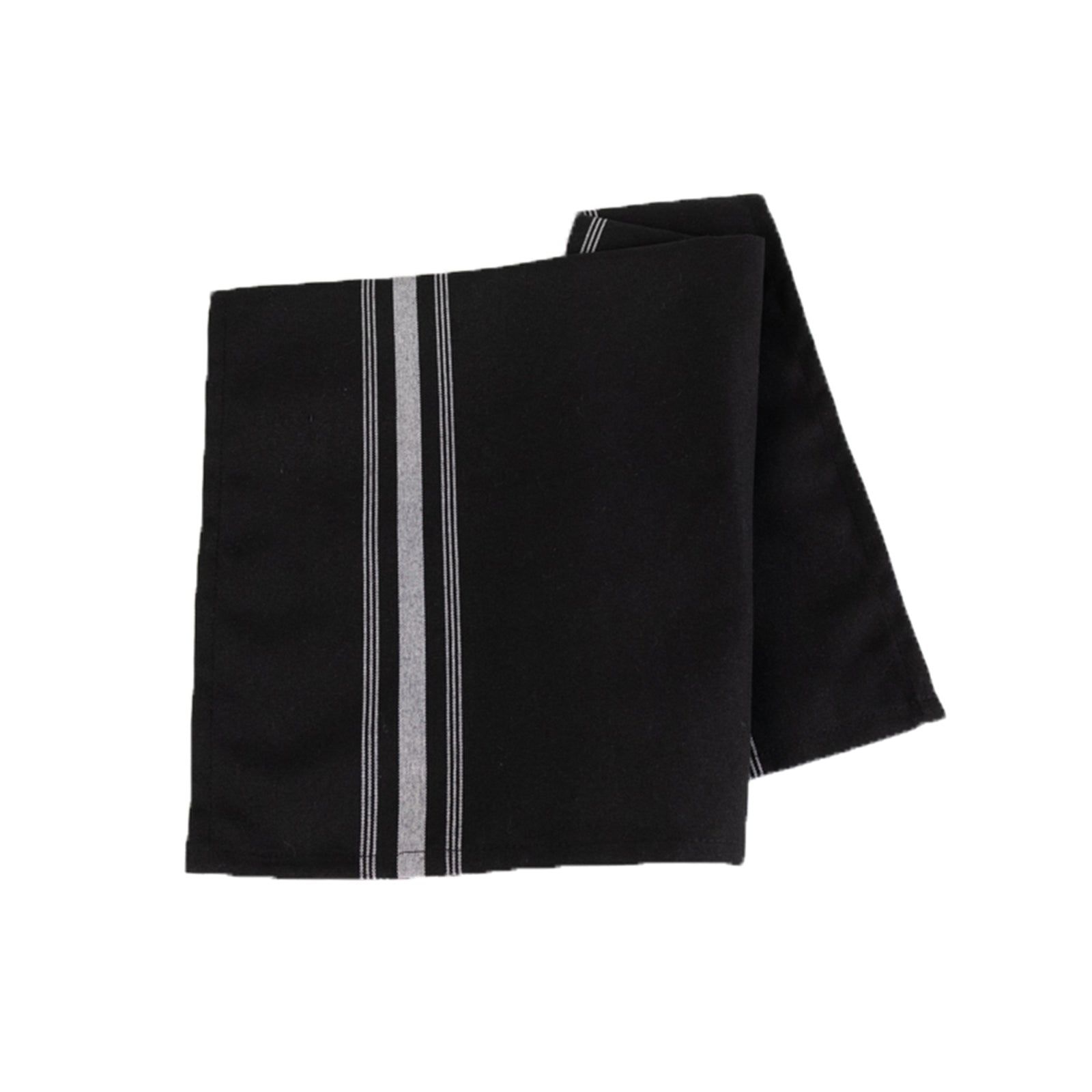 Black Spun Polyester Bistro Napkins | tcflinen.com