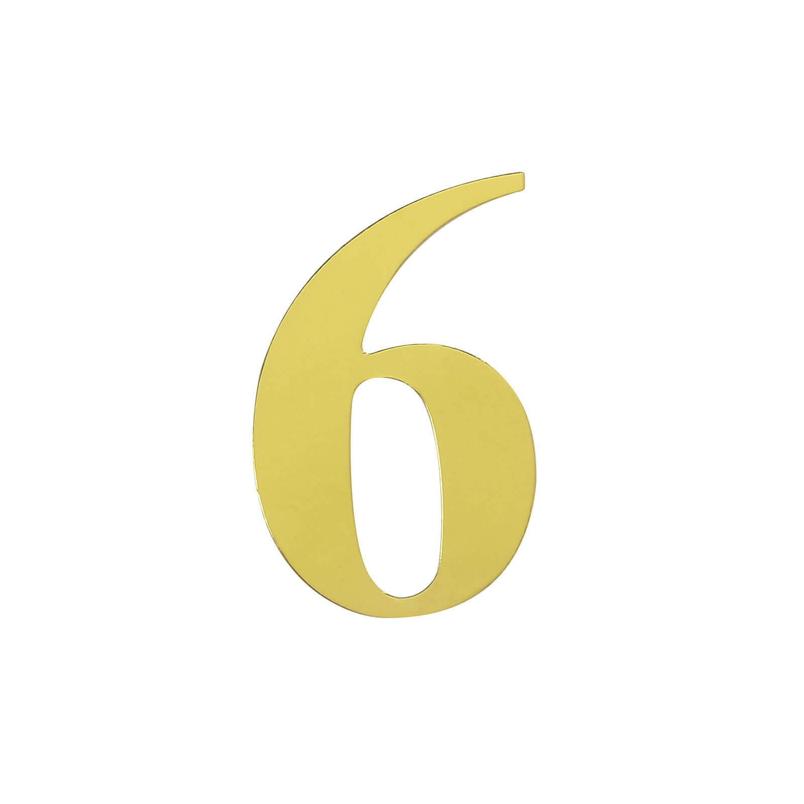 Gold Number Stickers 4 Pack 5" | tcflinen.com