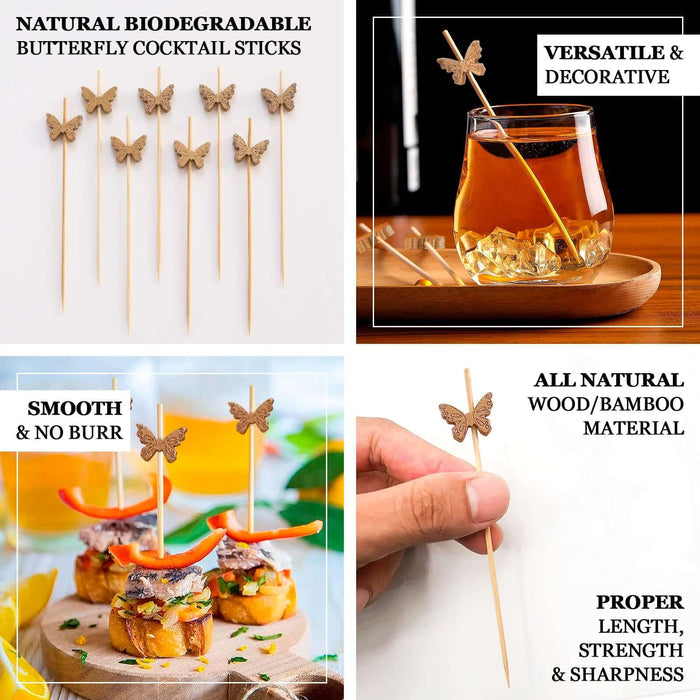 Natural Eco Friendly Bamboo Cocktail Sticks | tcflinen.com