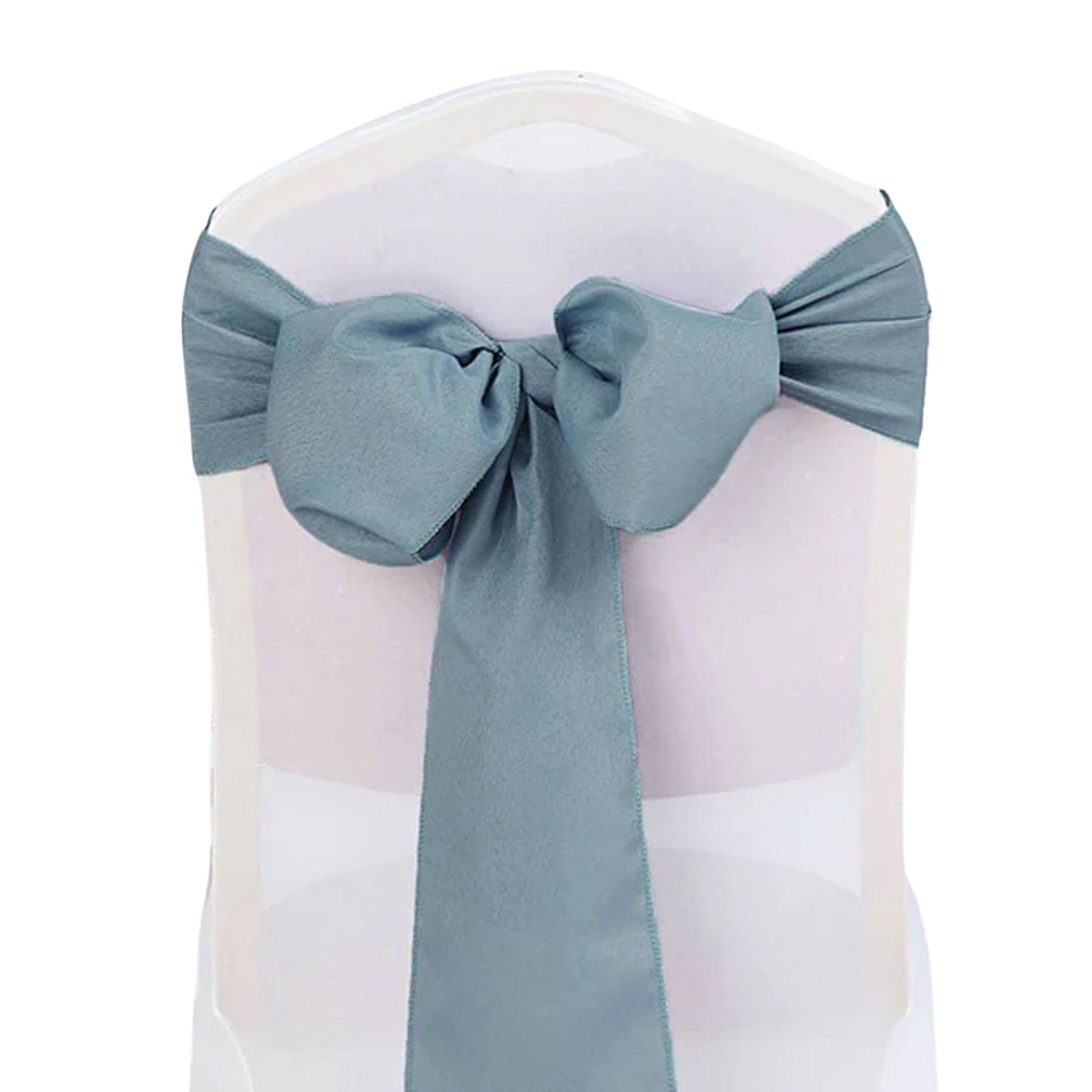 5 pk 6x108 Dusty Blue Polyester Chair Sashes | TCFLinen