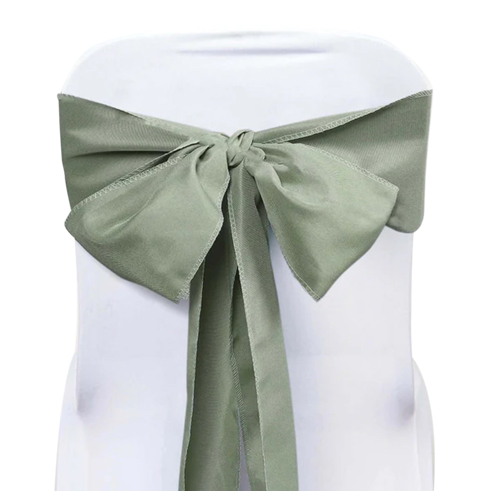 5 pk 6x108 Poly Chair Sashes, Dusty Sage | TCFLinen