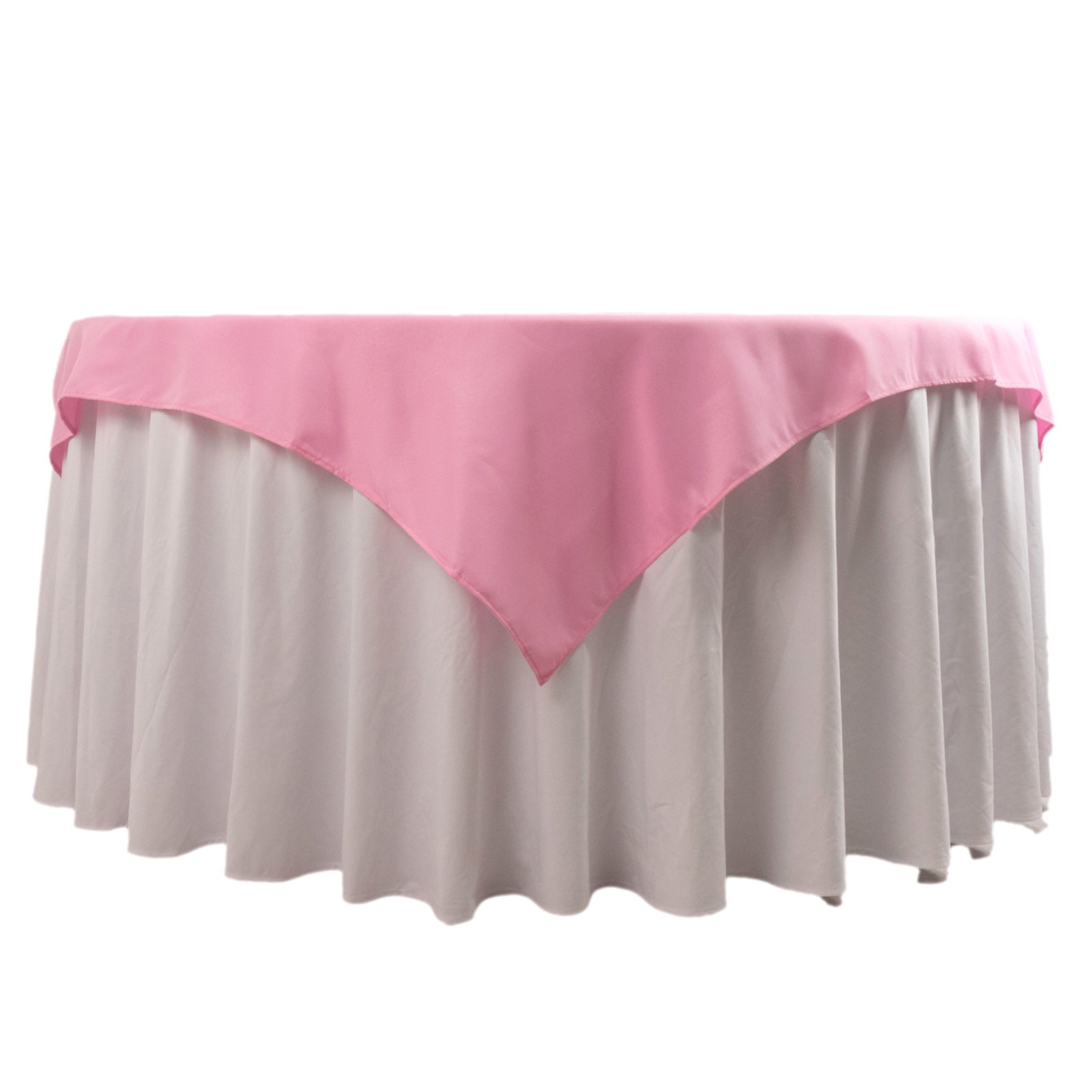 Pink Premium Square Table Overlay | tcflinen.com
