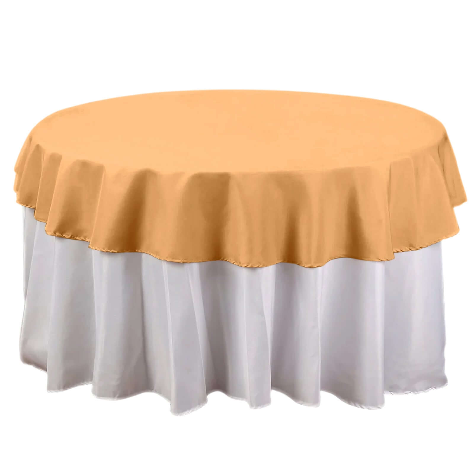 70" Gold Polyester Tablecloth | TCFLinen