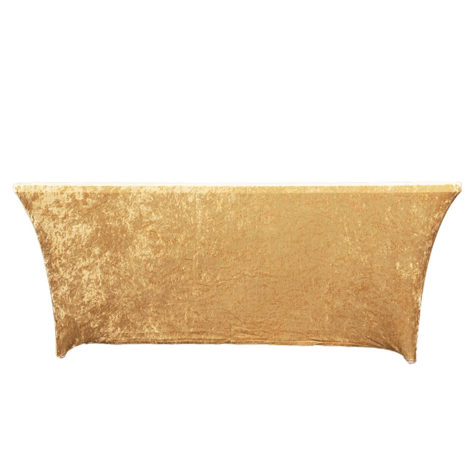 6ft Champagne Velvet Table Cover | tcflinen.com