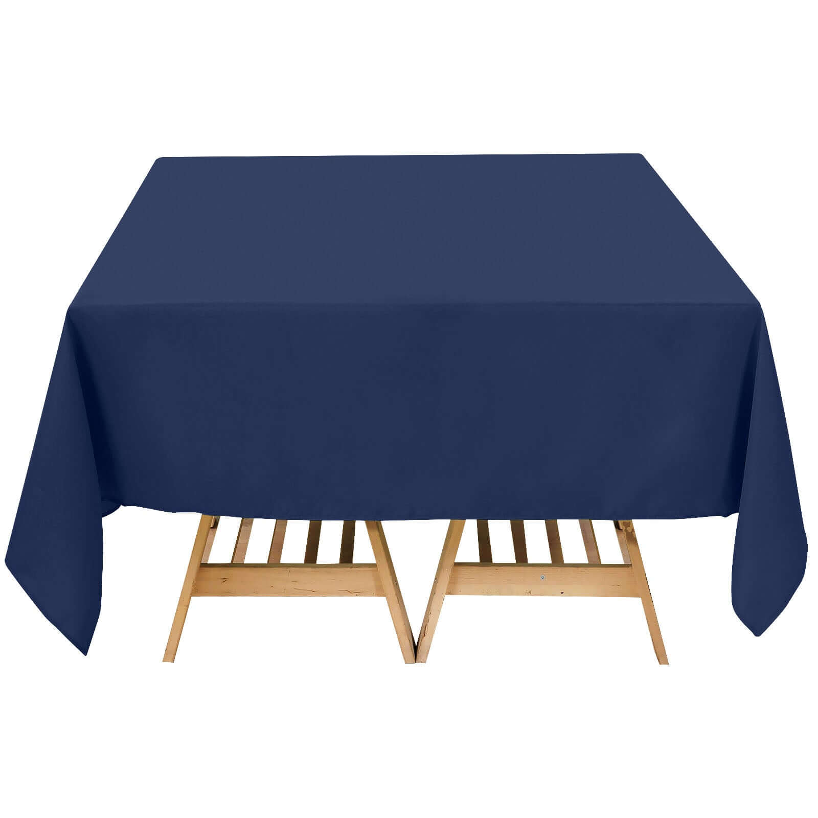 Navy Blue Square Table Overlay 70"x70" | tcflinen.com