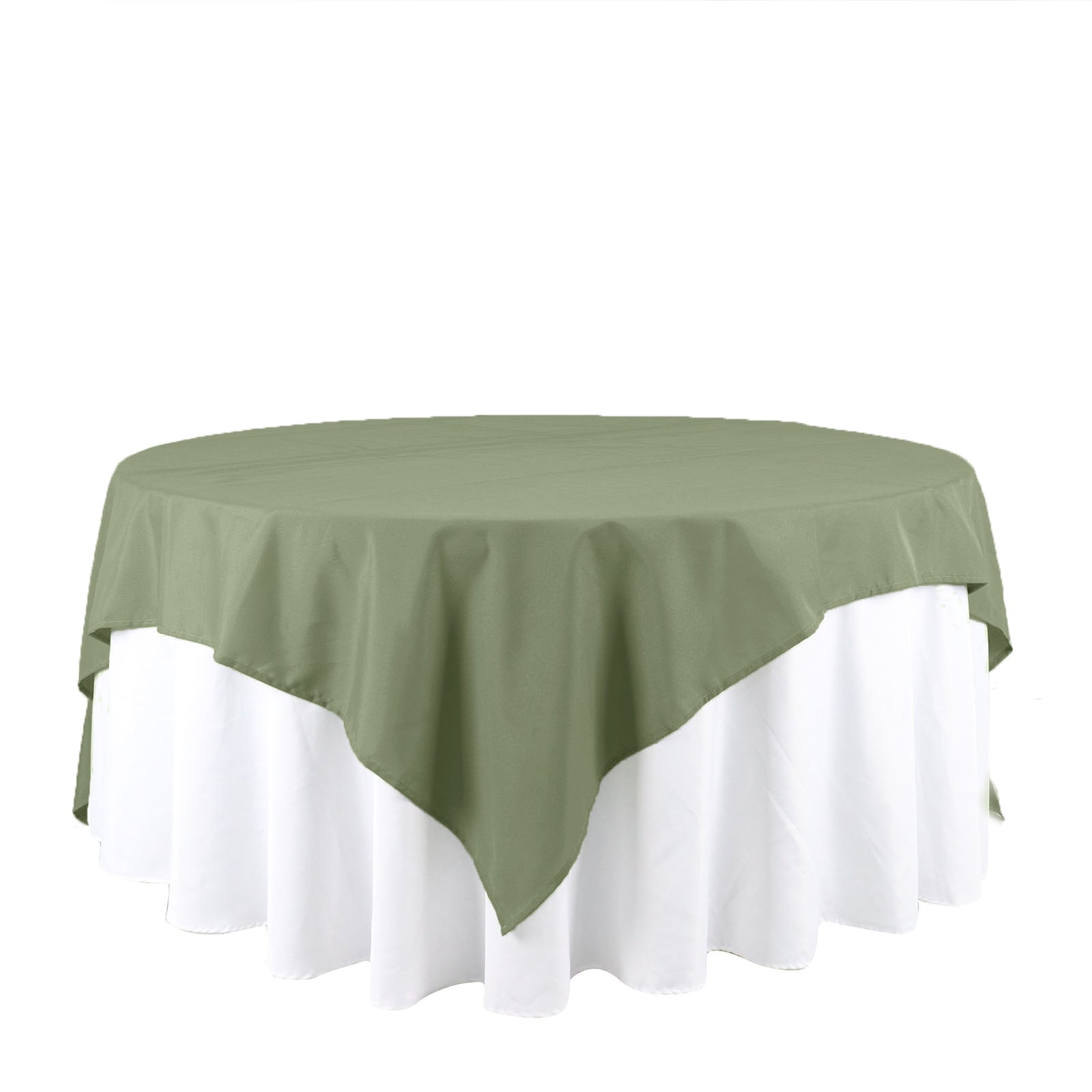 90"x90" Dusty Sage Polyester Overlay | TCFLinen