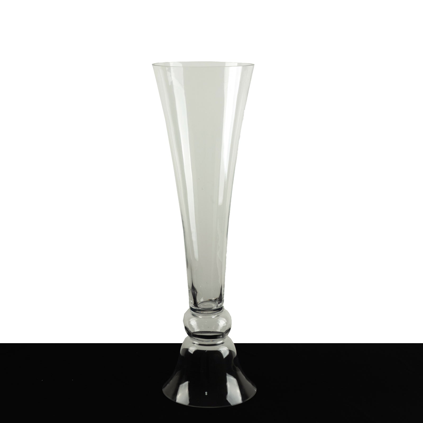Set of 2 Reversible Glass Trumpet Vases 30" | TCFLinen