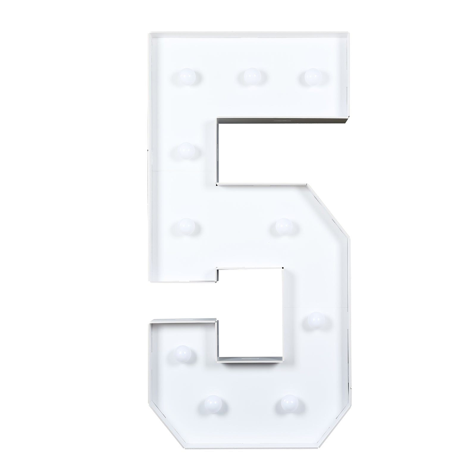10-pk 4ft LED Marquee Number 5 White Kit | TCFLinen