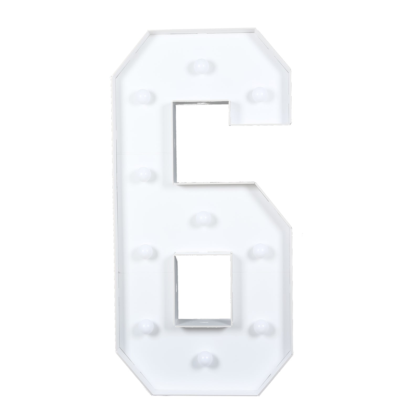 1pc 4ft LED Marquee Number 6 Kit, White | TCFLinen