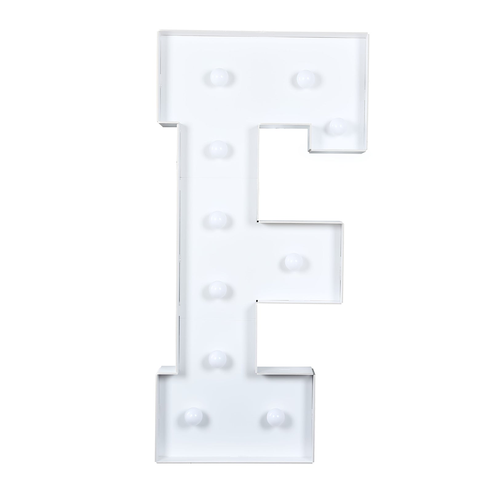 4ft White LED Marquee Letter "F" by TCFLinen