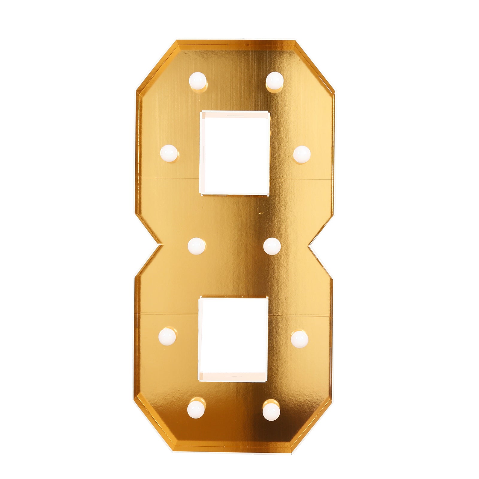 Giant LED Marquee Light Up Number 8, 4ft Gold | TCFLinen