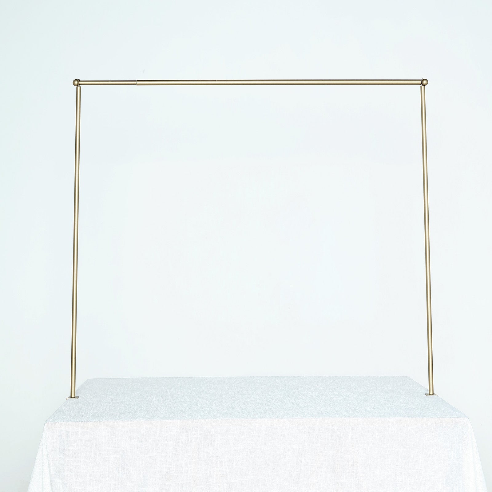 42" Gold Adjustable Flower Arch Rod Stand | tcflinen.com