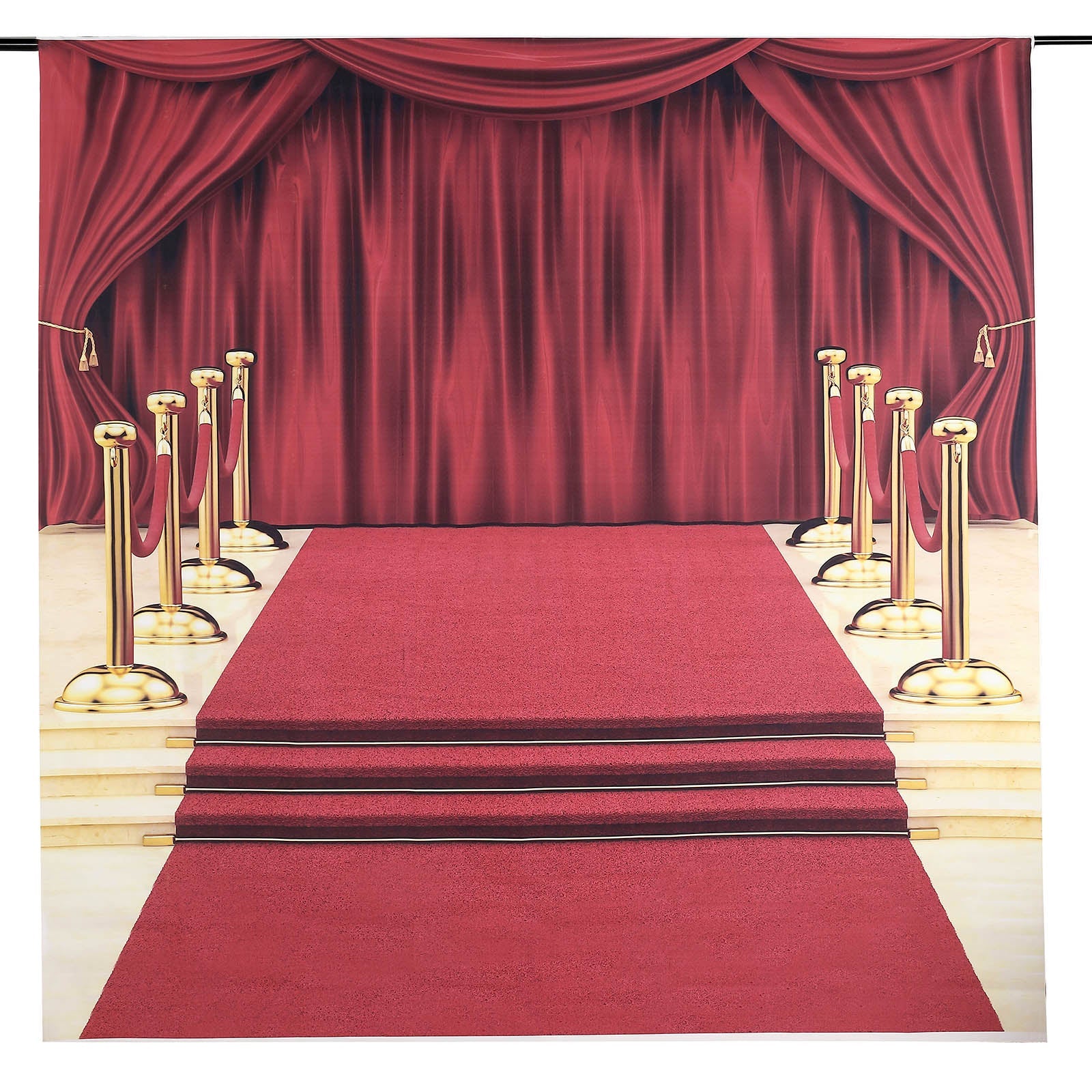 1-pc 8ft x 8ft Red Carpet Vinyl Backdrop | TCFLinen