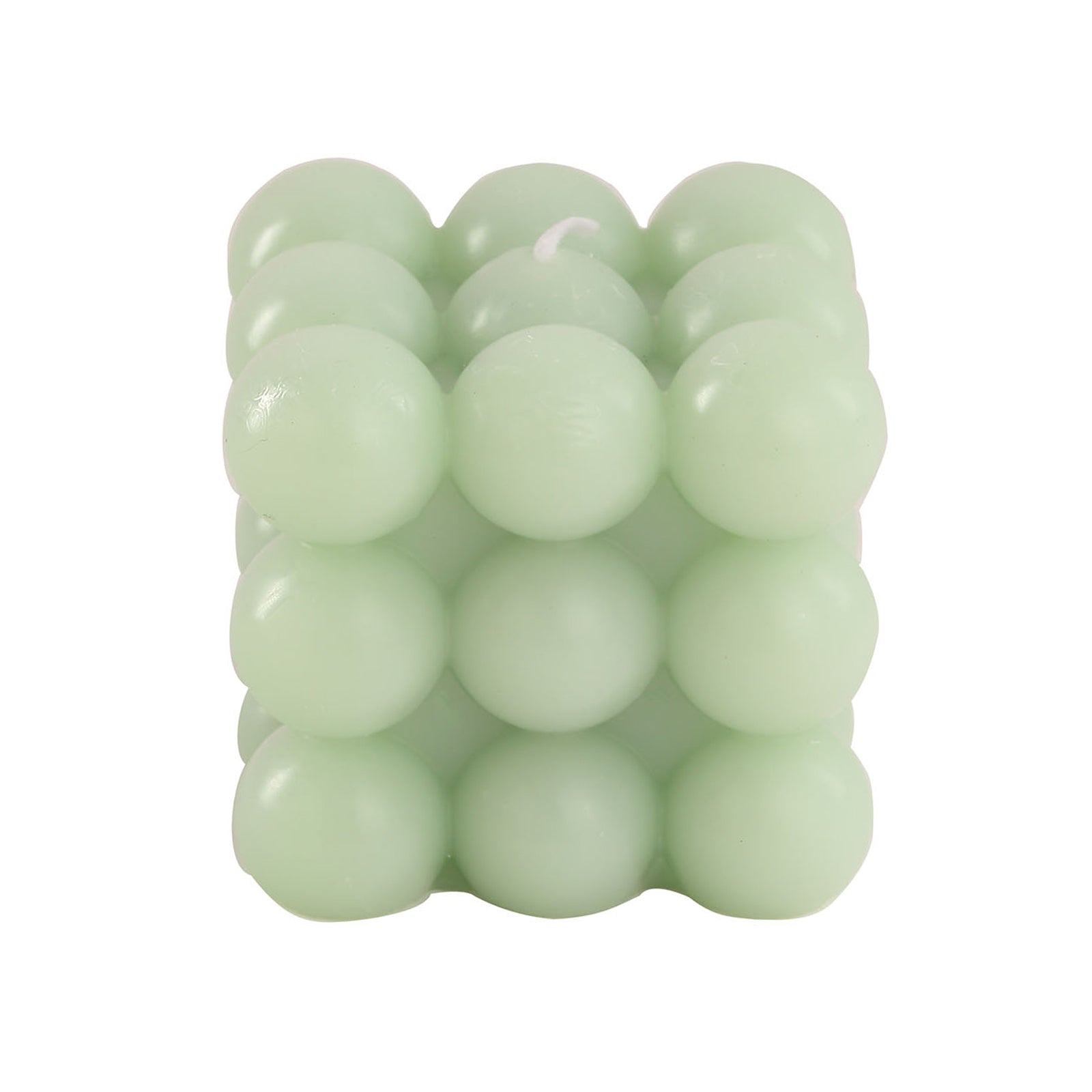 Sage Green Bubble Cube Paraffin Wax Candle Set | tcflinen.com
