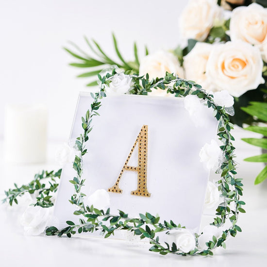 Case 4" Gold Rhinestone Letter Sticker - A | TCFLinen
