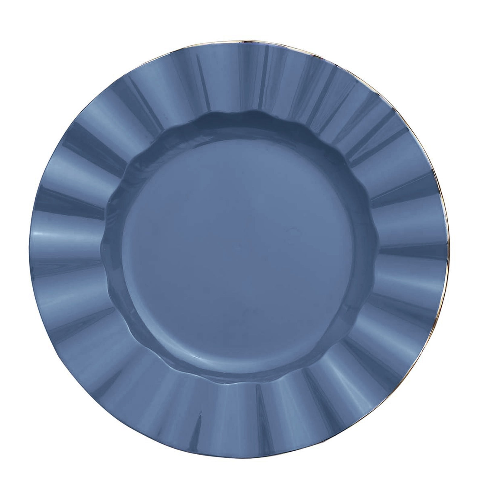 10 pk 9in Ocean Blue Hard Plastic Plates | TCFLinen