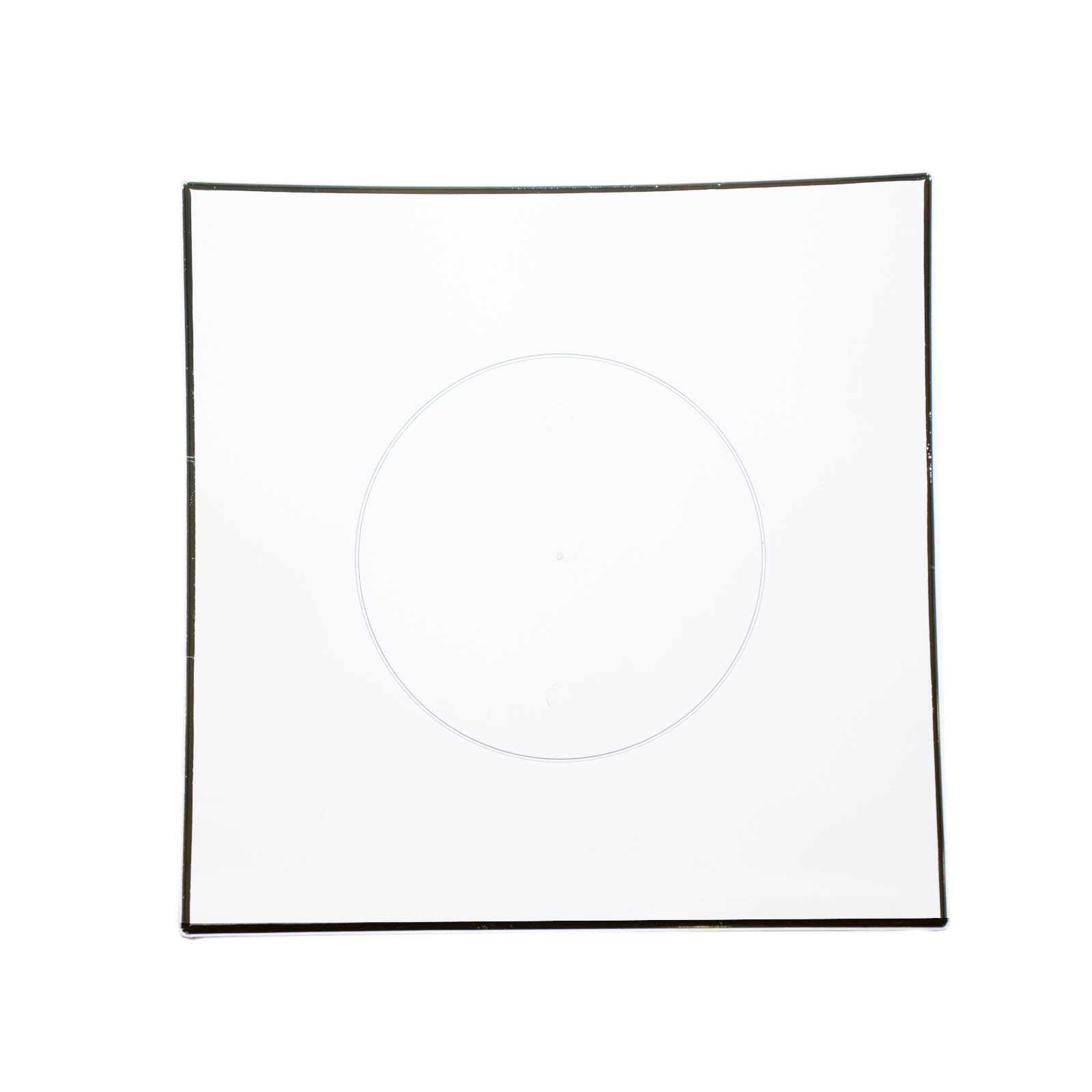 10 pk 8in Clear/Gold Square Dessert Plates | TCFLinen