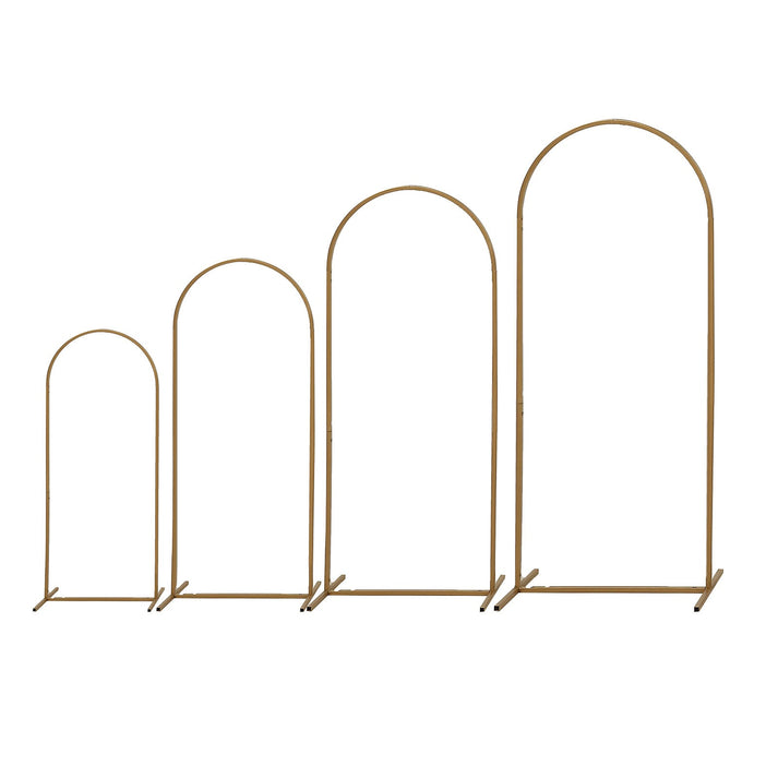Gold Metal Wedding Arch Backdrop Stand | tcflinen.com