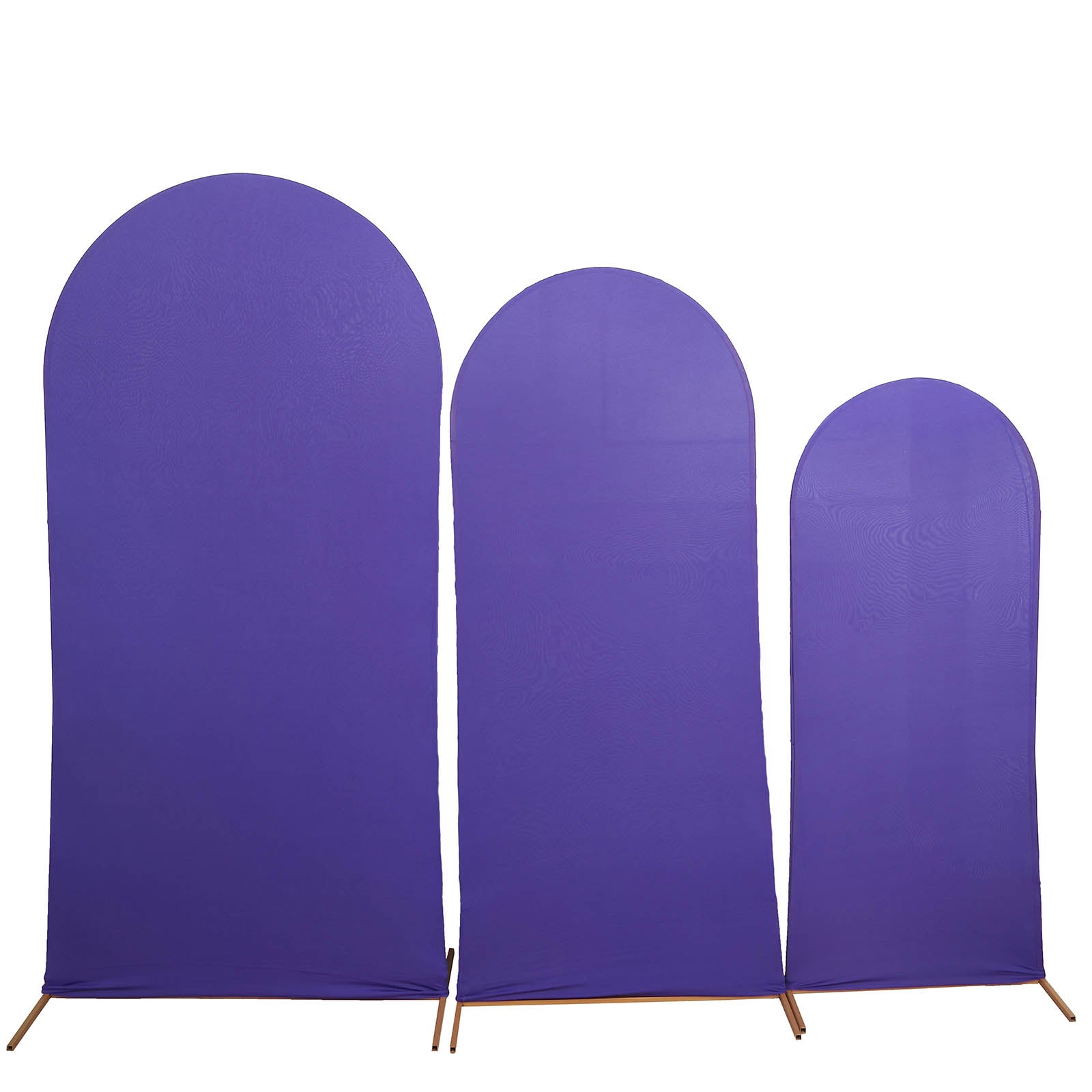 3pc 5-7ft Matte Purple Spandex Arch Covers | TCFLinen