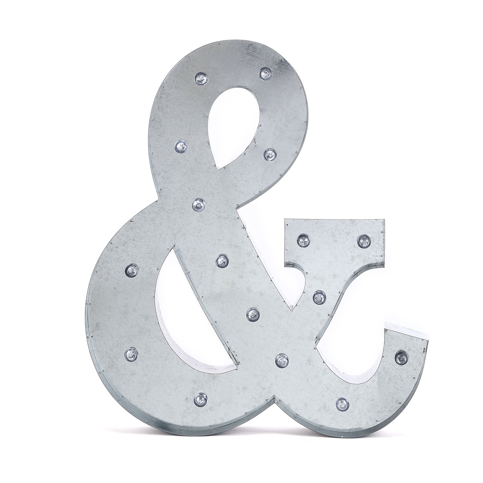 1 pc 20in Galvanized Marquee Ampersand Light | TCFLinen